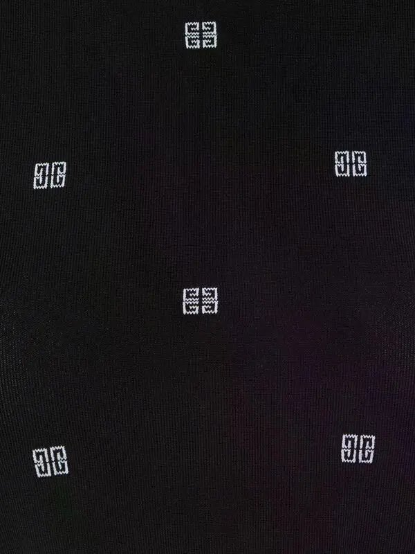 Givenchy Logo Jacquard Knit Crop Top