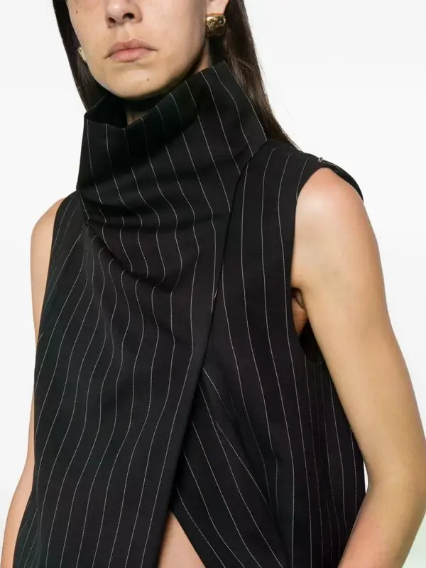 Sportmax Pinstripe-pattern Sleeveless Top