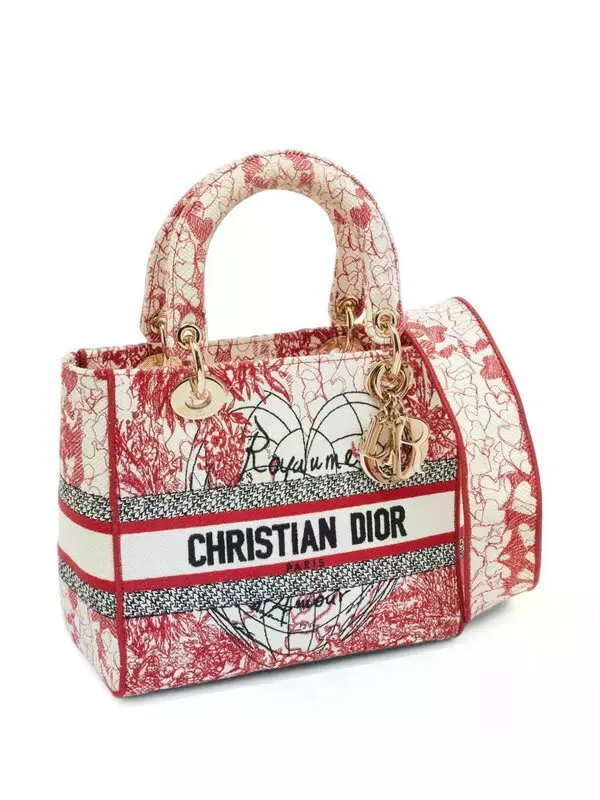 Dior 2021 Medium Lady D-lite Toile De Jouy Tote Bag