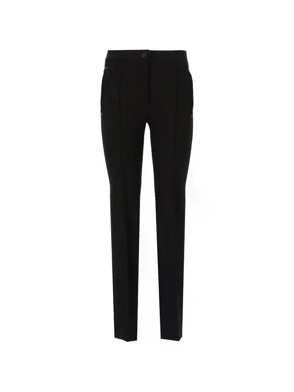 Moncler Logo-patch Slim-fit Trousers - Black