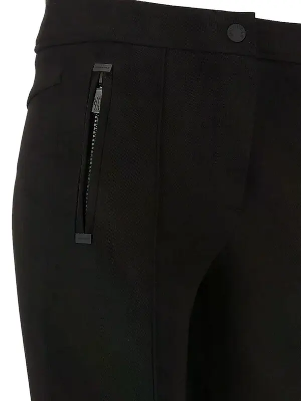Moncler Logo-patch Slim-fit Trousers - Black