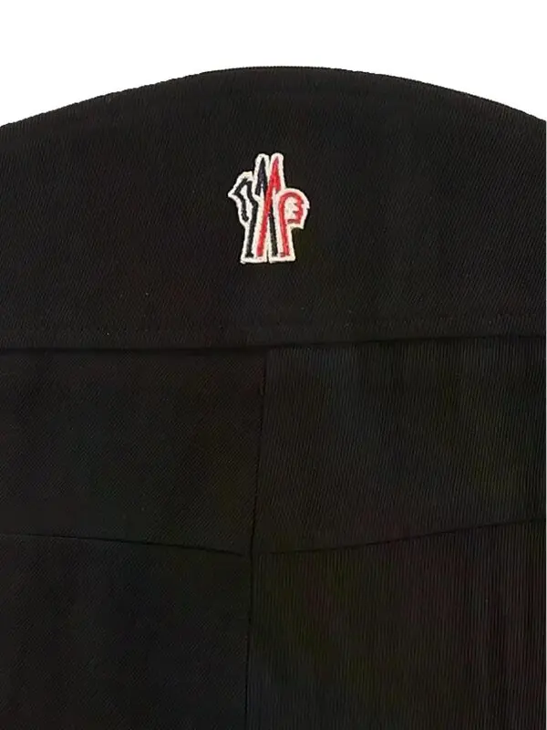Moncler Logo-patch Slim-fit Trousers - Black