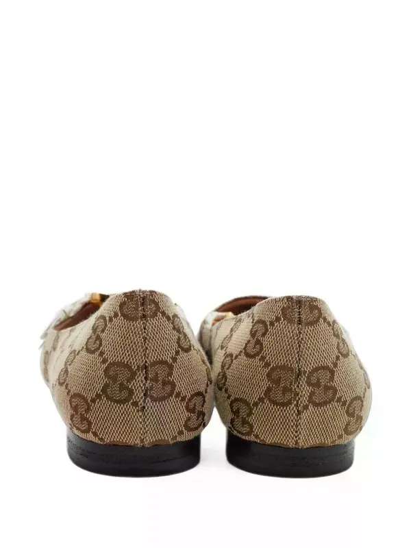Gucci Gg Canvas Bow Ballet Flats