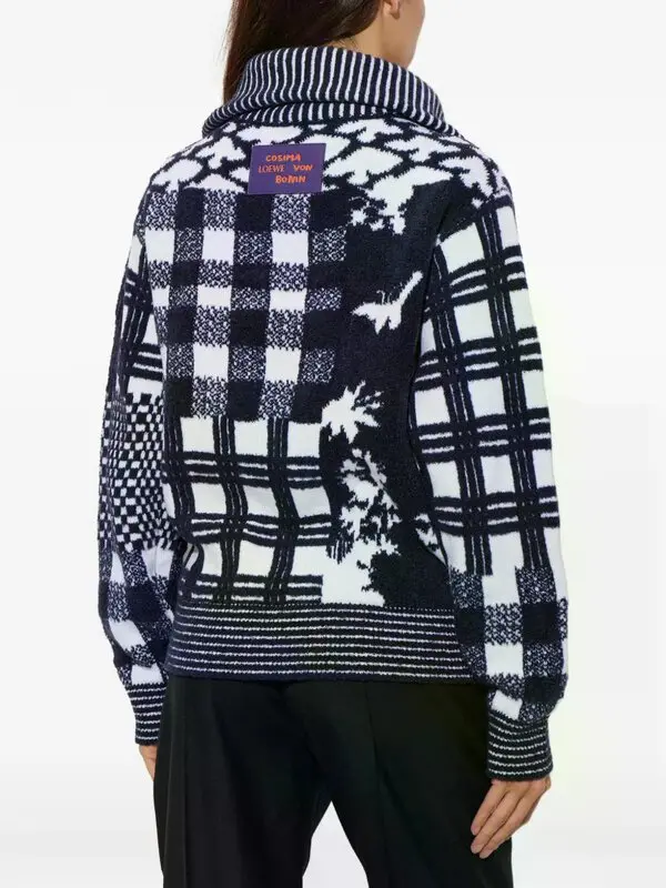 Loewe X Cosima Von Bonin Zip-up Sweater In Wool - Blue
