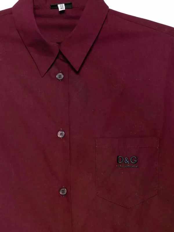 Dolce & Gabbana 2000s Logo-embroidered Pocket Shirt