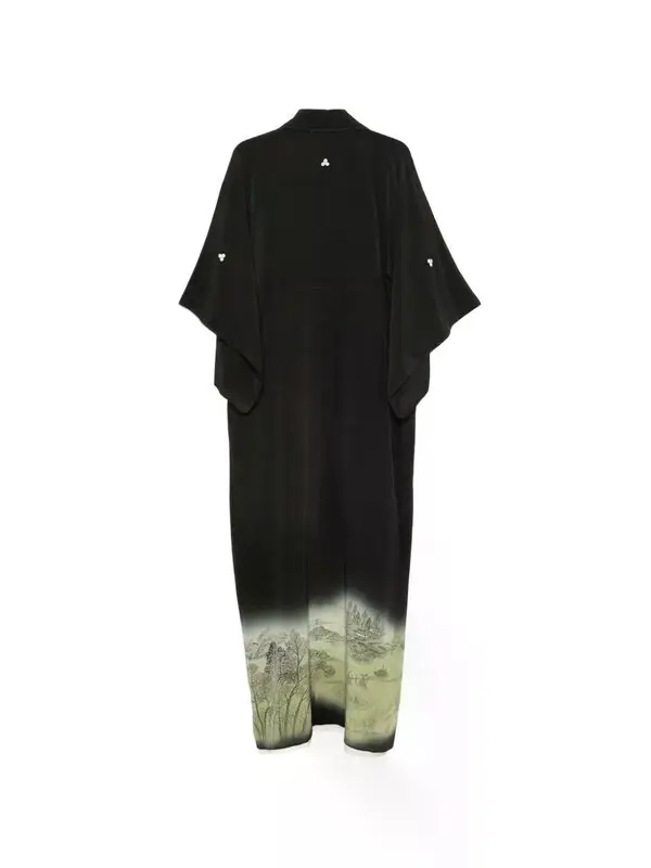 A.N.G.E.L.O. VINTAGE CULT 1970s Landscape-print Kimono - Black