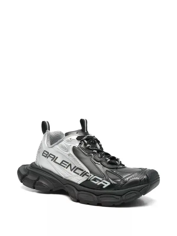 Balenciaga 3xl Metallic-effect Panelled Sneakers - Black