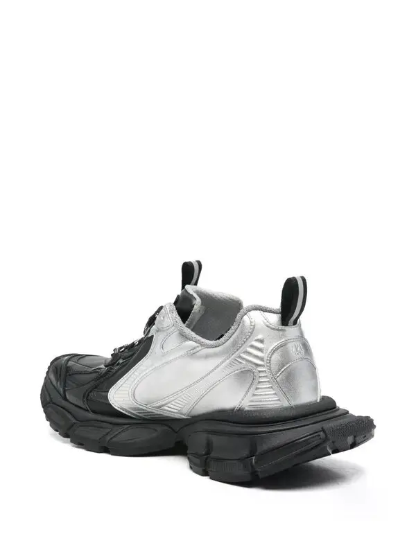 Balenciaga 3xl Metallic-effect Panelled Sneakers - Black