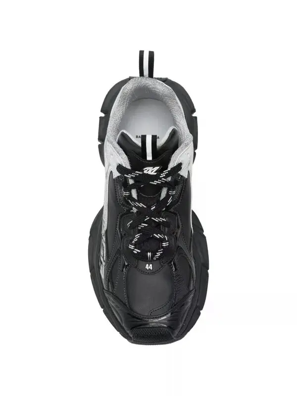 Balenciaga 3xl Metallic-effect Panelled Sneakers - Black