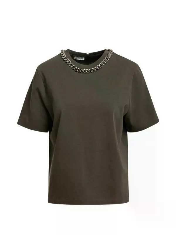 Essentiel Antwerp Klaim Chain-embellished T-shirt - Green