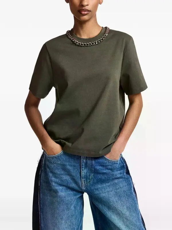 Essentiel Antwerp Klaim Chain-embellished T-shirt