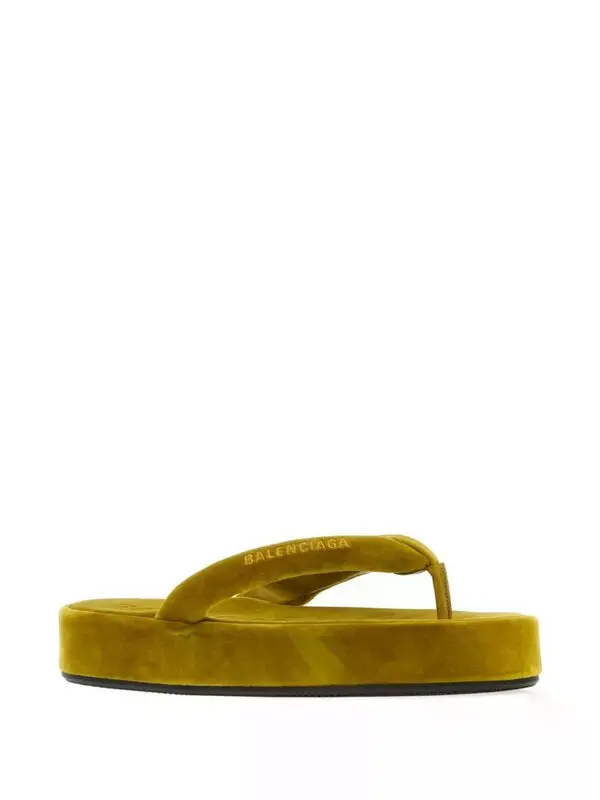 Balenciaga Jet Lag Velvet Slippers
