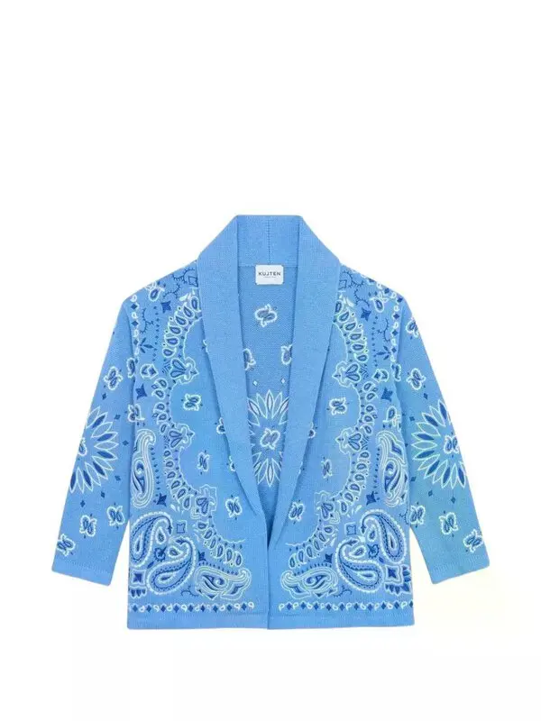 KUJTEN Paisley-print Shawl-lapel Jacket