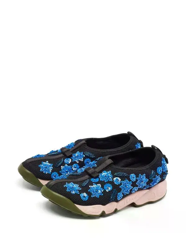 Dior Fusion Sequin-embellished Slip-on Sneakers - Black