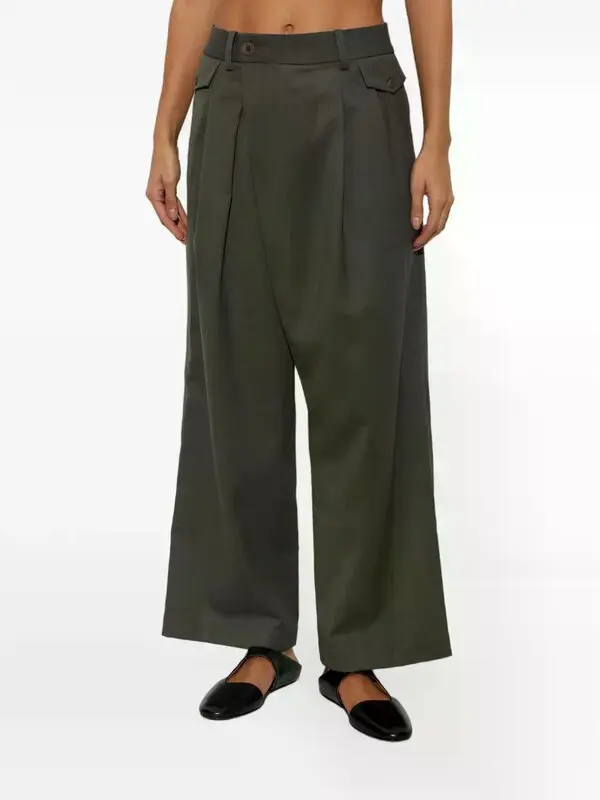 Issey Miyake Pleated Wrap-front Trousers