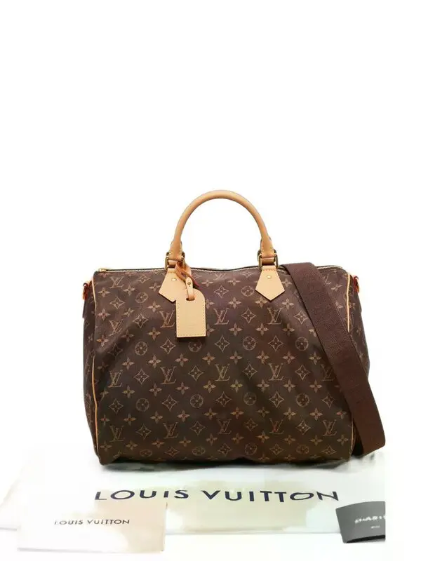 LOUIS VUITTON Speedy 40 Bandoulière Monogram Patterned Duffel Bag
