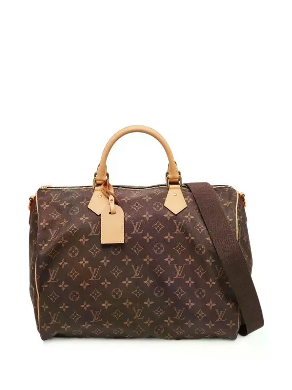 LOUIS VUITTON Speedy 40 Bandoulière Monogram Patterned Duffel Bag