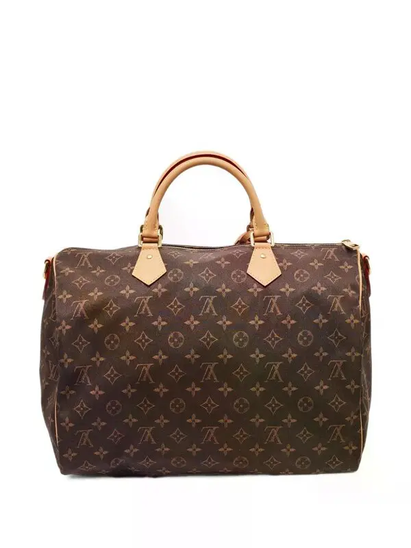 LOUIS VUITTON Speedy 40 Bandoulière Monogram Patterned Duffel Bag