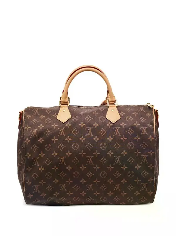 LOUIS VUITTON Speedy 40 Bandoulière Monogram Patterned Duffel Bag