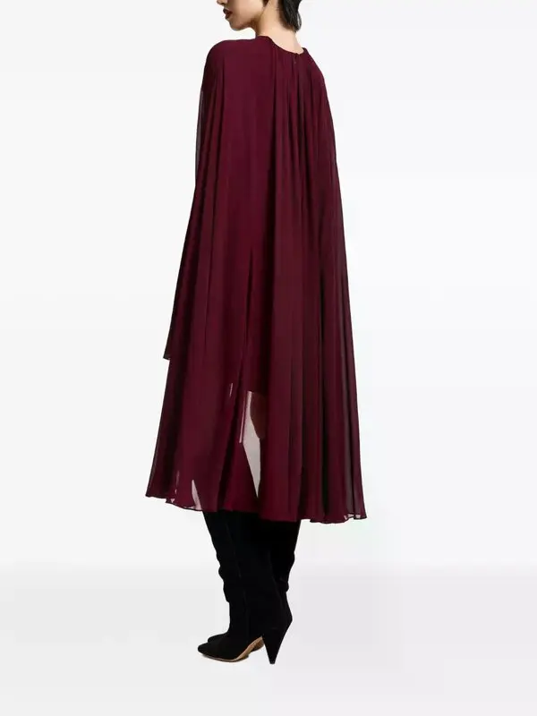 Essentiel Antwerp Kaydence Cape-overlay Gathered-back Asymmetric Mini Dress