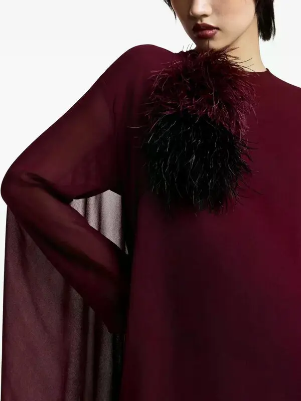 Essentiel Antwerp Kaydence Cape-overlay Gathered-back Asymmetric Mini Dress