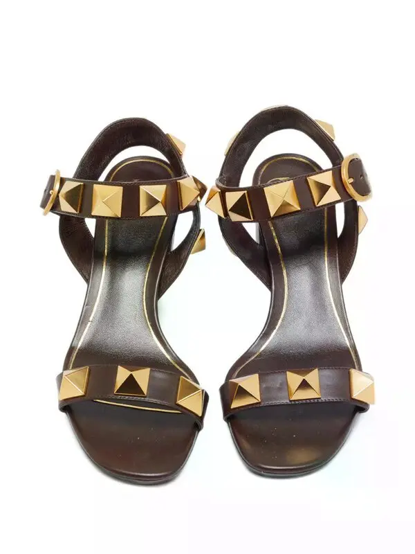 Valentino Garavani Roman Stud Ankle Strap Sandals - Brown
