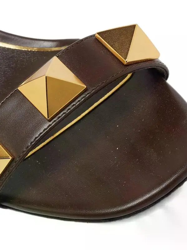 Valentino Garavani Roman Stud Ankle Strap Sandals - Brown
