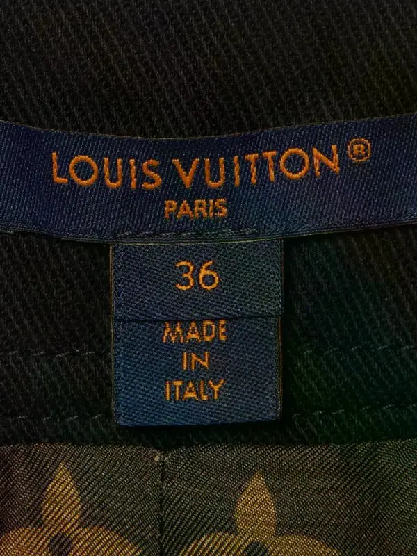 LOUIS VUITTON Plaid-pattern Buttoned Skirt
