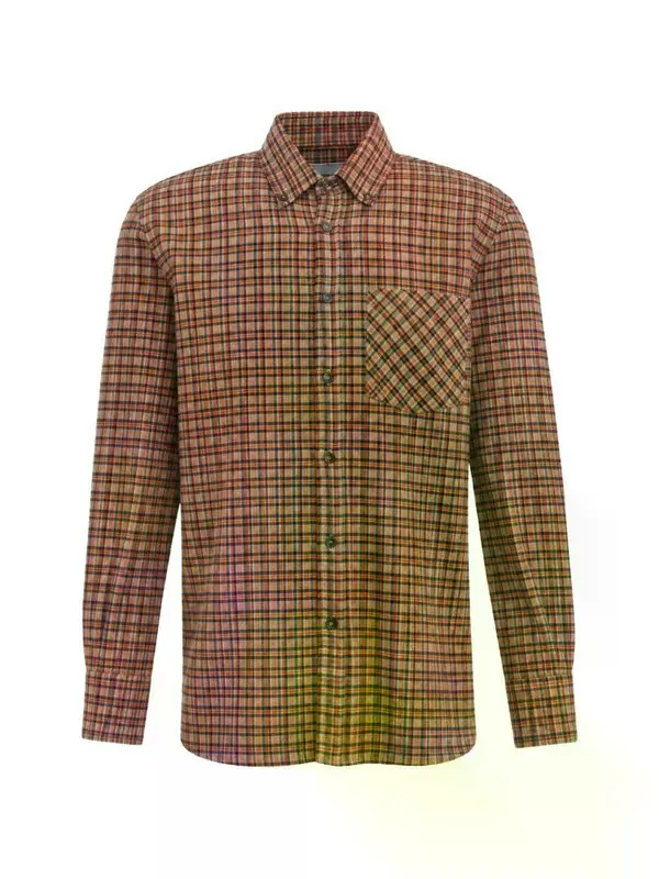 AMARANTO Check-pattern Button-down Shirt