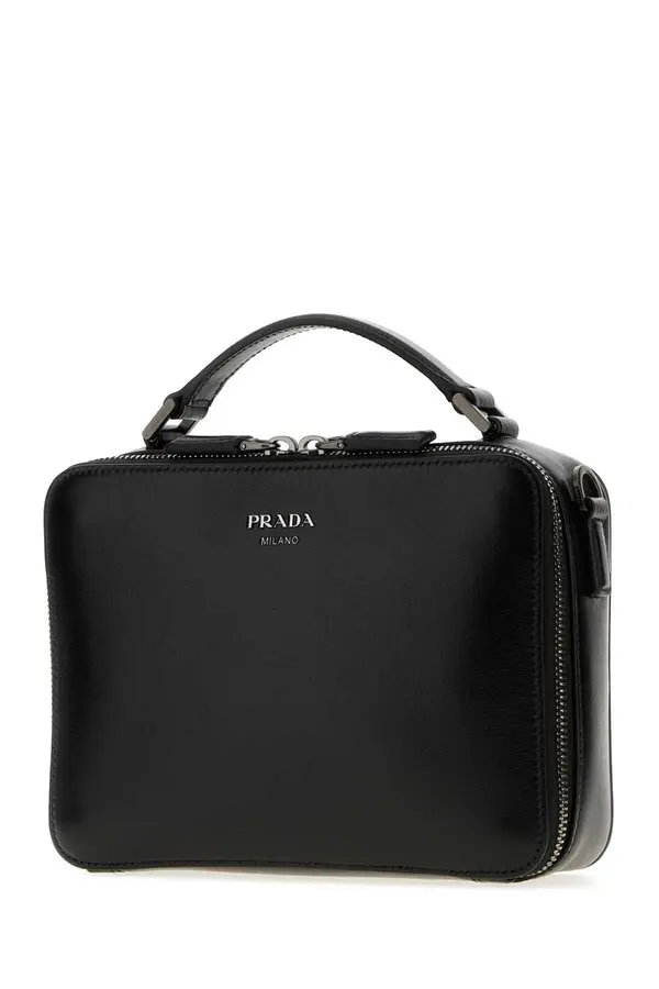 Prada Black Leather Brique Handbag - Multicolor