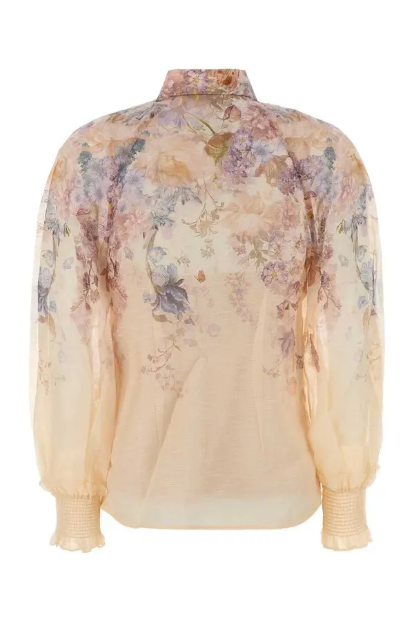 Zimmermann Printed Linen Blend Ascent Shirt - Multicolor
