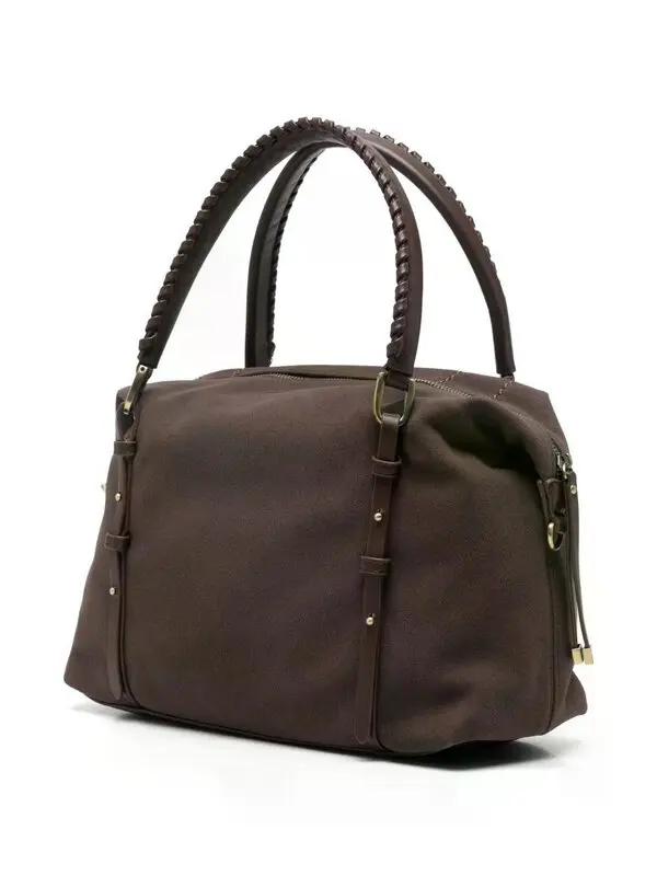CAFÈNOIR Stud-embellished Whipstitched Tote Bag