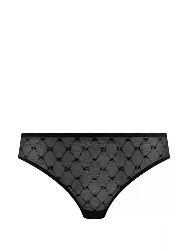 Emporio Armani Logo-print Mesh Thongs