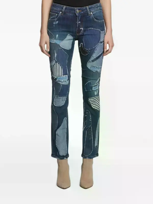 Dolce & Gabbana Patchwork Straight-leg Jeans