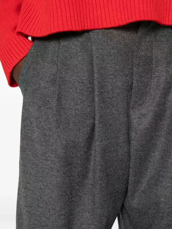SUSANNE BOMMER Pleated Cropped Trousers