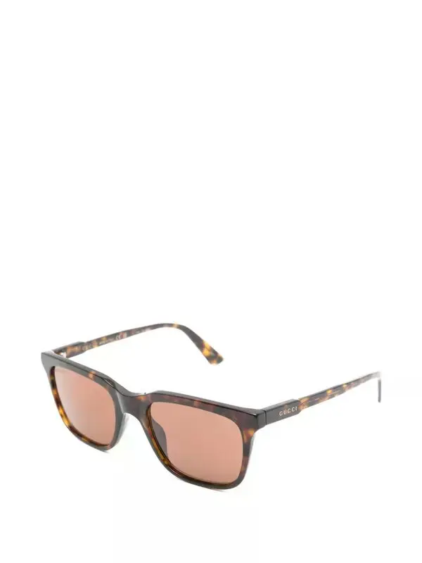 Gucci Tortoiseshell-effect Square-frame Sunglasses