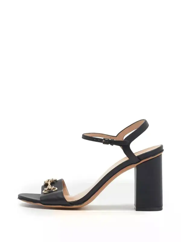 Gucci Horsebit Ankle Strap Sandals - Black