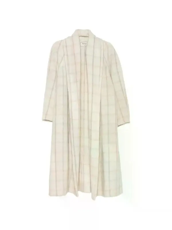 A.N.G.E.L.O. VINTAGE CULT 1980s Check Shawl-collar Coat - Neutrals