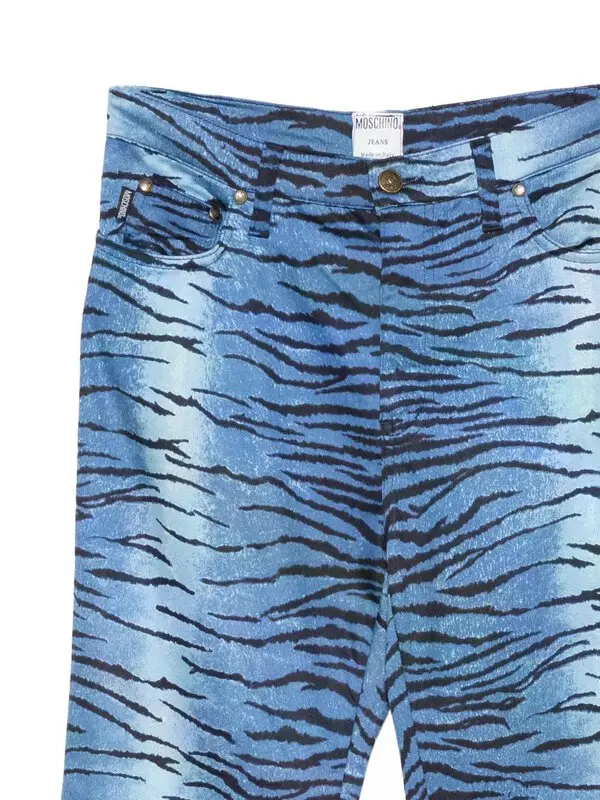 Moschino 2000s Tiger-print Jeans