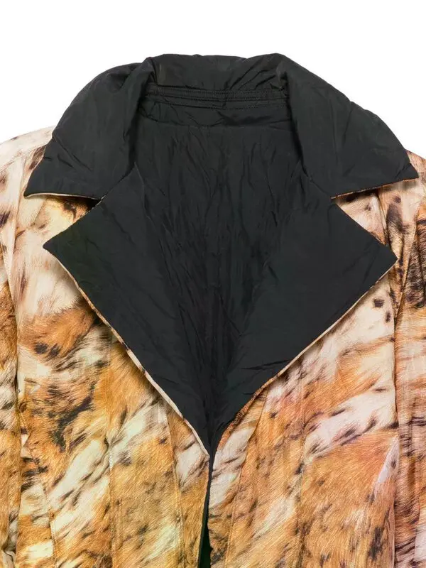 Roberto Cavalli 2000s Reversible Animal-print Coat