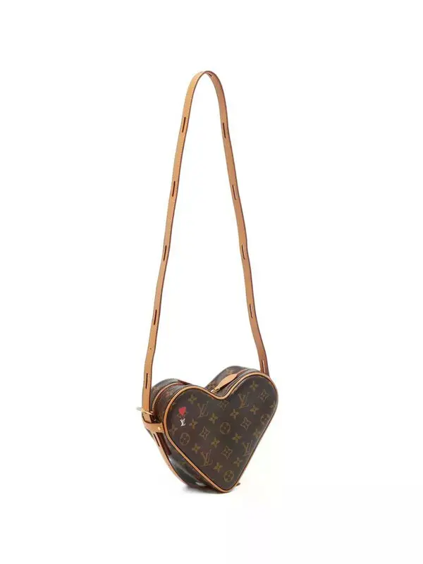 LOUIS VUITTON 2020 Small Coeur Game On Monogram Canvas Cross Body Bag - Brown