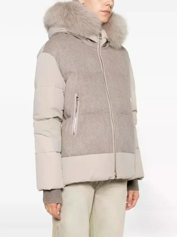 SEA WING Faux-fur Trim Hooded Jacket