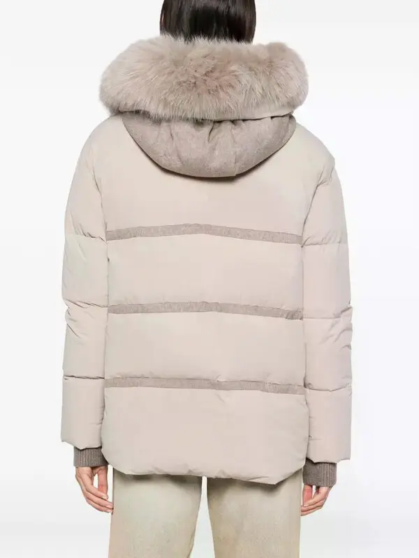 SEA WING Faux-fur Trim Hooded Jacket