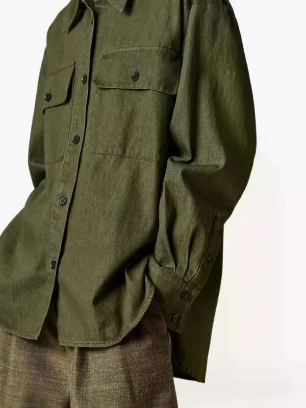 Paul Smith Olive Cotton-twill Utility Shirt