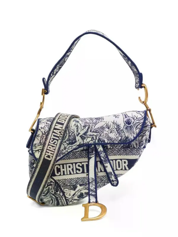 Dior 2021 Saddle Toile De Jouy Shoulder Bag