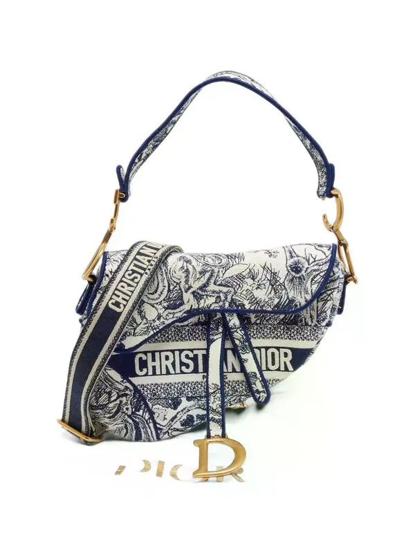 Dior 2021 Saddle Toile De Jouy Shoulder Bag