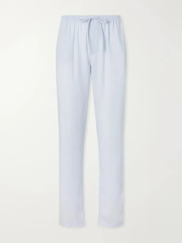 Zimmerli Straight-leg Striped Tencel™ Lyocell Pyjama Trousers