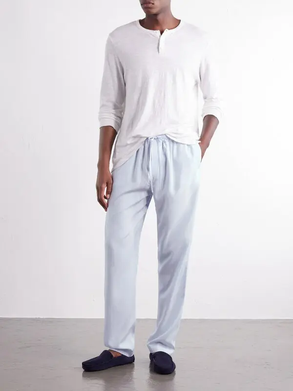 Zimmerli Straight-leg Striped Tencel™ Lyocell Pyjama Trousers