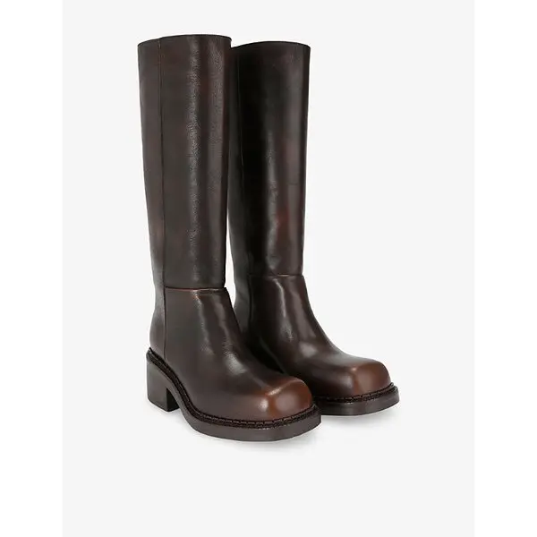 Steve Madden Davos Heeled Leather Knee-high Boots