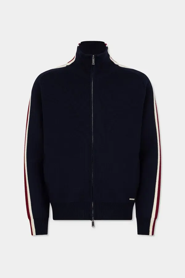 Dsquared2 Stripes Zipped Turtleneck